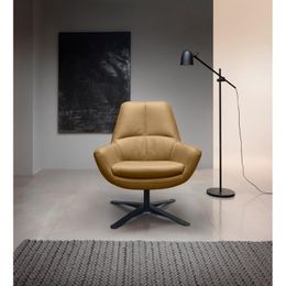 BETYPE Drehsessel &raquo;Be Organic Standard Back, Loungesessel&laquo; in elegantem Design mit Drehfunktion grau 100% Echtleder Leder PALLINO, Drehfunktion, B/H/T