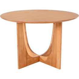 LeGer Home by Lena Gercke Esstisch &raquo;Zirella&laquo; massives Eschenholz, markantes Kreuzfu&szlig;-Design, Breite 120 cm braun B/H/T: 120cm x 77cm x 120cm