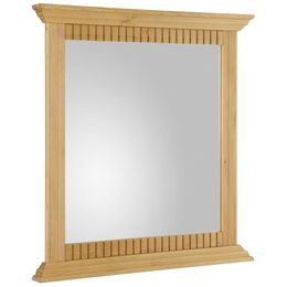 OTTO home Spiegel &raquo;Rustic, Garderobenspiegel, Landhausstil&laquo; Rahmen in Kiefer massiv, Breite 78 cm, mit Zierfr&auml;sungen beige Glas B/H/T: 78cm x 80cm x 