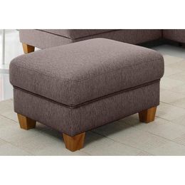 OTTO home Hocker &raquo;Borkum; B: 75cm&laquo; mit Federkern braun Struktur (100% Polyester);Luxus-Microfaser ALTARA NUBUCK (100% Polyester);MELROSE (100% 