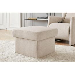 Sit & More sit&more Stauraumhocker &raquo;Melissa&laquo; klassisches Design, optional in dem mit Wasser zu reinigendem Bezug beige 100% Polyester B/H/T: 60cm x 48cm x 60cm, 