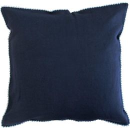 Fleuresse Kissenbezug &raquo;Provence&laquo; Leinen, Premium Qualit&auml;t, k&uuml;hlende Stoff blau Leinen, Obermaterial: 50% Baumwolle, 50% Leinen B/L: 40cm x 40cm, 2 Stk