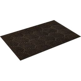 wash+dry by Kleen-Tex Teppich &raquo;Waves&laquo; rechteckig 8 mm H&ouml;he In- und Outdoor geeignet, waschbar, Wohnzimmer braun Polyester B : 60cm 1 Stk., 8mm, L: 