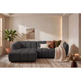 OTTO home Ecksofa &raquo;Gerron, Struktur-Chenille-Stoff mit M&eacute;lange-Effekt&laquo; Breite 271 cm, L-Form, vertikale Steppung, organische Rundungen 95%Polyester 5%