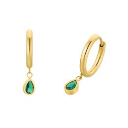 Amor Damen Paar Creolen &raquo;2034293, 2036443, 2036466&laquo; mit Zirkonia (synth.) gold Edelstahl