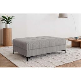 OTTO home Polsterhocker &raquo;LEEVKE Sitzhocker passend zum Sofa, Breite 115 cm&laquo; mit hochelastischer Schaum und Wellenunterfederung 83% Polyester, 17% 