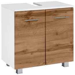 Welltime Waschbeckenunterschrank &raquo;Trento, verschiedene Ausf&uuml;hrungen und Farben&laquo; Badm&ouml;bel, Breite 60cm, Badezimmerschrank Beckenunterschrank WBU braun 