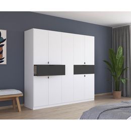 Rauch Dreht&uuml;renschrank &raquo;Kleiderschrank Schrank Garderobe W&auml;scheschrank TICAO&laquo; Schubladen in der H&ouml;he variabel positionierbar, mit 2 ger&auml;umigen 