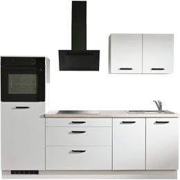 Wiho-K&uuml;chen wiho K&uuml;chen K&uuml;chenzeile &raquo;Compact&laquo; Breite 240cm, wahlweise mit Ger&auml;ten (mit K&uuml;hlschrank) wei&szlig; B/H/T: 240cm, ohne E-Ger&auml;te