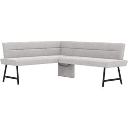 OTTO home Eckbank &raquo;Sava&laquo; mit Wellenfederung im Sitz grau 100% rPES B/H/T: 211cm x 84cm, Chenille, langer Schenkel rechts