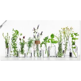 Artland Wandbild &raquo;&Ouml;le mit Kr&auml;utern&laquo; Kr&auml;uterbilder 1 Stk. tlg. als Alubild, Leinwandbild, Poster, Wandaufkleber in verschied. Gr&ouml;&szlig;en gr&uuml;n B/H/T: 100cm x 50cm, 