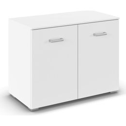 Rauch Kommode &raquo;Gamma&laquo; Breite 80 cm / H&ouml;he 61 cm, verschiedene Griffvarianten/-Farben, mit 2 T&uuml;ren, verstellbaren B&ouml;den und viel Stauraum MADE IN 