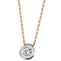 Firetti Damen Kette mit Anh&auml;nger &raquo;Schmuck Geschenk Gold 585 Halsschmuck Halskette Goldkette Ankerkette&laquo; mit Brillant wei&szlig; 0,07, Diamanten Gelbgold 585