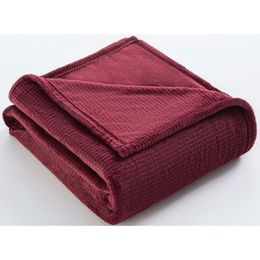 Bruno Banani Wohndecke &raquo;Shakira&laquo; Weiche Kuscheldecke mit Pr&auml;gedruck in Waffeloptik, 150x200 cm Polyester B/L: 150cm x 200cm