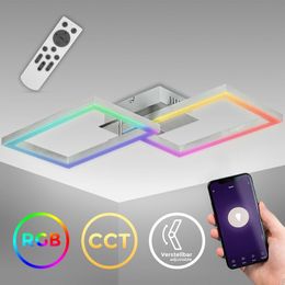 B.K.LICHT LED Deckenleuchte &raquo;Smarte LED-Deckenleuchte, mit Farbwechsel, Lichteffekte&laquo; LED-Modul 1 Stk. RGB WIFI Frame, RGB, CCT, Tuya-App, Nachtlichtfunktion 