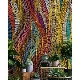 marburg Fototapete &raquo;Life&laquo; Kunst gepr&auml;gt 3D moderne Tapete f&uuml;r Wohnzimmer Schlafzimmer K&uuml;che gold Vlies B/L: 2,72m x 2,7m, Rollen: 1