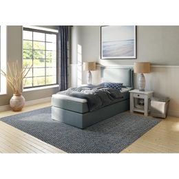 Home Affaire Boxspringbett &raquo;Lysann&laquo; 5fach verstellbares Kopfteil, in 4 Breiten, 3 Matratzenarten blau Liegefl&auml;che B/L: 100cm x 200cm, H2 + H2, 7-Zonen