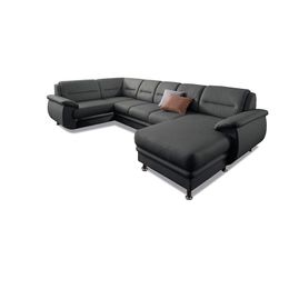 Sit & More sit&more Wohnlandschaft &raquo;Mailand U-Form, B: 312 cm&laquo; optional Schlaffunktion grau NaturLEDER (echtes Rindleder)/Korpus passendes Kunstleder Softlux ;