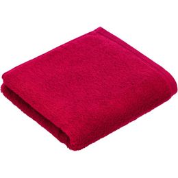 Vossen Badetuch &raquo;Vegan Life&laquo; 100% vegan rot Webfrottier, Obermaterial: 100% Baumwolle B/L: 67cmx140cm, 1 Stk., Webfrottier