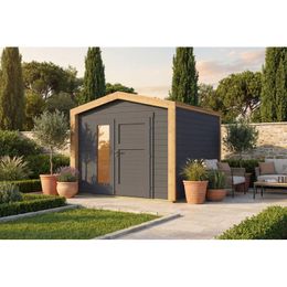 Weka Gartenhaus &raquo;Killarney&laquo; Doppelt&uuml;r, 1 1/2 Seite mit Fenster Massivholz ohne Fu&szlig;boden, ohne Dacheindeckung