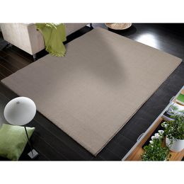 OCI DIE TEPPICHMARKE Teppich &raquo;MELIRA&laquo; rechteckig 13 mm H&ouml;he robuster strapazierf&auml;higer dichter Kurzflor, Wohnzimmer beige Polypropylen B : 140cm 1 Stk