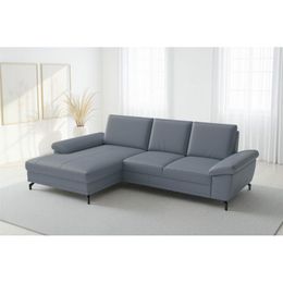 Sit & More sit&more Ecksofa &raquo;Chelsea L-Form, B: 264 cm, Leder, inkl. Sitztiefen-&Armteilverstellung&laquo; optional mit Schlaffunktion und Bettkasten B/H/T: 264cm x 