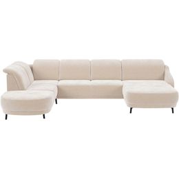 Sit & More sit&more Wohnlandschaft &raquo;Blues U-Form&laquo; inkl. Kopfteilverstellung, wahlweise mit Klapptisch und USB beige 95% Polyester 5% Polyamid B/H/T: 356cm x 93cm