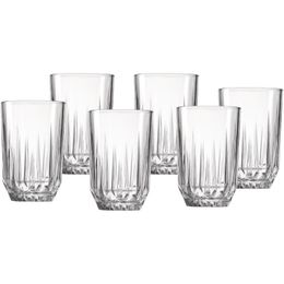 Ritzenhoff & Breker Longdrinkglas &raquo;Palace&laquo; 6er Set, je 350 ml transparent Glas &Oslash; 8cm x 12cm, 350ml, 6 Stk.