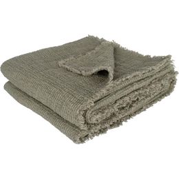 ZOEPPRITZ1828 Wohndecke &raquo;Honeybee&laquo; Leinenplaid im Waffelpique beige Leinen B/L: 170cm x 230cm