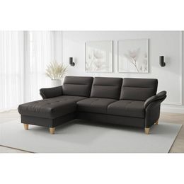 Sit & More sit&more Ecksofa &raquo;Pamela L-Form, Leder, B: 218 und 230 cm&laquo; optional Armteilverstellung, Schlaffunktion & Bettkasten B/H/T: 230cm x 90cm x 164cm, 