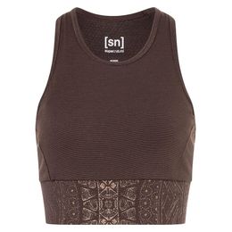 super.natural Funktionstop "Arabesque" in Braun - 45% | Gr&ouml;&szlig;e L | Damen-outdoor-tops-shirts