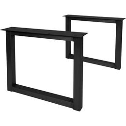 Sit Tischbein 1 Stk. tlg. modernes Kufen-Gestell grau Metall B/H/L: 75cm x 73cm, Metall