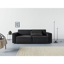 Home Affaire Schlafsofa &raquo;Marva, B: 245 cm, Liegel. 152x190 cm&laquo; Schlaffunktion, Bettkasten & 1 Zierkissen, Federkern schwarz 100% Polyester B/H/T: 