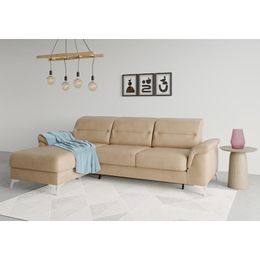 Sit & More sit&more Ecksofa &raquo;Sinatra L-Form&laquo; mit Recamiere, optinal mit Kopfteilverstellung und Armteilfunktion braun 100% Polyester B/H/T: 258cm x 85cm x 170cm,