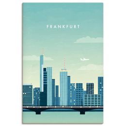 Artland Wandbild &raquo;Frankfurt&laquo; 1 Stk. tlg. als Alubild, Leinwandbild, Poster, Wandaufkleber in verschied. Gr&ouml;&szlig;en blau B/H/T: 60cm x 90cm, Leinwandbilder 