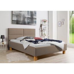 Maintal Polsterbett &raquo;Derryville&laquo; Bettseiten zerlegt, ohne Bettkasten braun Liegefl&auml;che L&auml;nge B: 200cm x 100cm, Struktur (100% Polyester) ohne Lattenrost/ohne 