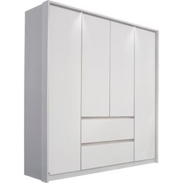 Rauch Dreht&uuml;renschrank &raquo;Mainz mit Passepartout&laquo; optional mit Beleuchtung, Au&szlig;ent&uuml;ren mit Push-to-Open Funktion wei&szlig; Holzwerkstoff B/H/T: 185cm x 212cm