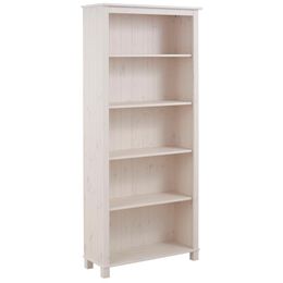 OTTO home Regal &raquo;Pivo&laquo; aus massivem sch&ouml;nen Kiefernholz, H&ouml;he 171 cm wei&szlig; Massivholz B/H/T: 77cm x 171cm x 31cm, 5 Stk. offene F&auml;cher