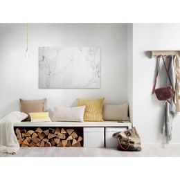 A.S. Cr&eacute;ation Leinwandbild &raquo;White Marble&laquo; Kunst Marmor 1 Stk. tlg. Marmoroptik Marmor Keilrahmen Leinwand-Bild Wohnzimmer modern Wandbild grau Holz, Stahl B/H/T: 