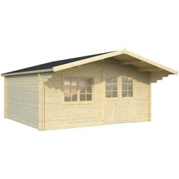 Palmako Gartenhaus &raquo;B_ritta&laquo; 19,7 qm beige Massivholz ohne Dacheindeckung