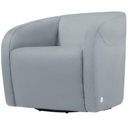 Egoitaliano Sessel &raquo;Charlottaas Clubsessel, Designsessel, modern und zeitlos, bequem&laquo; drehbar, kompakte Stellma&szlig;e, Solit&auml;rsessel blau Leder NUVOLE (Echtes 