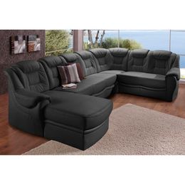 Sit & More sit&more Wohnlandschaft &raquo;Bellevue U-Form&laquo; wahlweise mit Schlaffunktion schwarz PRIMABELLE-Microfaser (100% Polyester);SOFTLUX-Kunstleder;NaturLEDER (