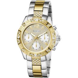 Guess Damen Multifunktionsuhr &raquo;MAJESTY&laquo; Quarzuhr, Armbanduhr, Damenuhr, Datum, Edelstahlarmband silber Einheitsgr&ouml;&szlig;e