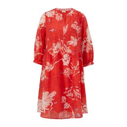 s.Oliver BLACK LABEL Kleid Damen Gr&ouml;&szlig;e 42 rot / wei&szlig; Sommerkleid