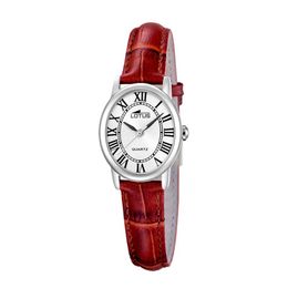 Lotus Damen Quarzuhr &raquo;2Gether&laquo; Armbanduhr, Damenuhr, Lederarmband, Ideal auch als Geschenk, analog rot Einheitsgr&ouml;&szlig;e