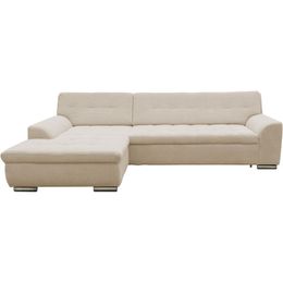 OTTO home Ecksofa &raquo;Tornby 268 x 178 cm, mit Steppungen, modern & stabil&laquo; mit Schlaffunktion, L-Form, aus Pet Friendly Bezug beige 100% Polyester B/H/T