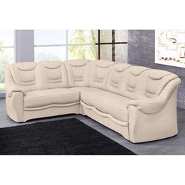 Sit & More sit&more Ecksofa &raquo;Bansin L-Form&laquo; wahlweise mit Schlaffunktion beige Luxus-Microfaser ALTARA NUBUCK (100% Polyester);SOFTLUX -Kunstleder;NaturLEDER (