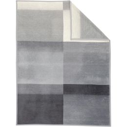 Ibena Wohndecke &raquo;Sorrento Jacquard&laquo; sanfter Farbverlauf, Kuscheldecke grau Baumwolle, Kunstfaser B/L: 150cm x 200cm