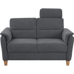 Home Affaire 2-Sitzer &raquo;Palmera, B: 149 cm&laquo; mit Federkern grau 100% Polyester;Struktur (100% Polyester);Luxus-Microfaser in Lederoptik (100% Polyester)