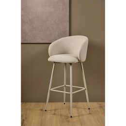 ACTONA GROUP Barhocker &raquo;Eleanor&laquo; Set, 2 Stk. tlg. Barhocker, Basel beige, Gestell grau rau, 2 Stk beige 100% Polyester B/H/T: 54cm x 105cm x 52cm, 